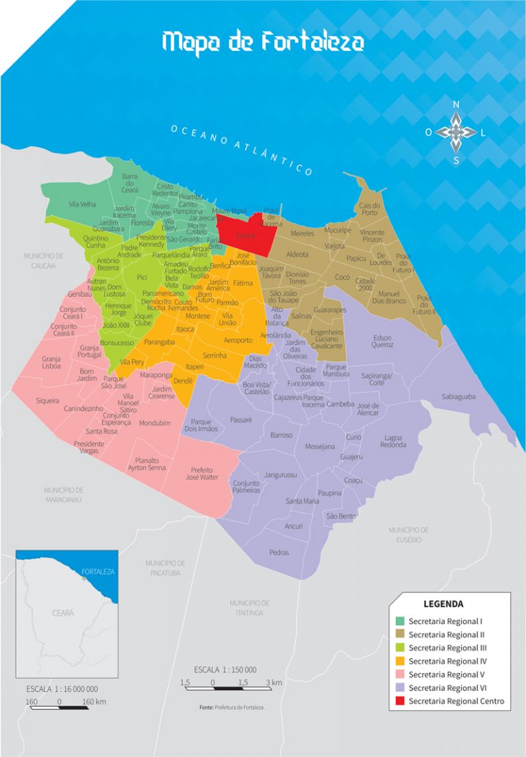 mapa-de-fortaleza - Anuário do Ceará