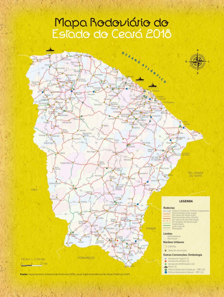 mapa-rodoviário-do-estado-do-ceará - Anuário do Ceará